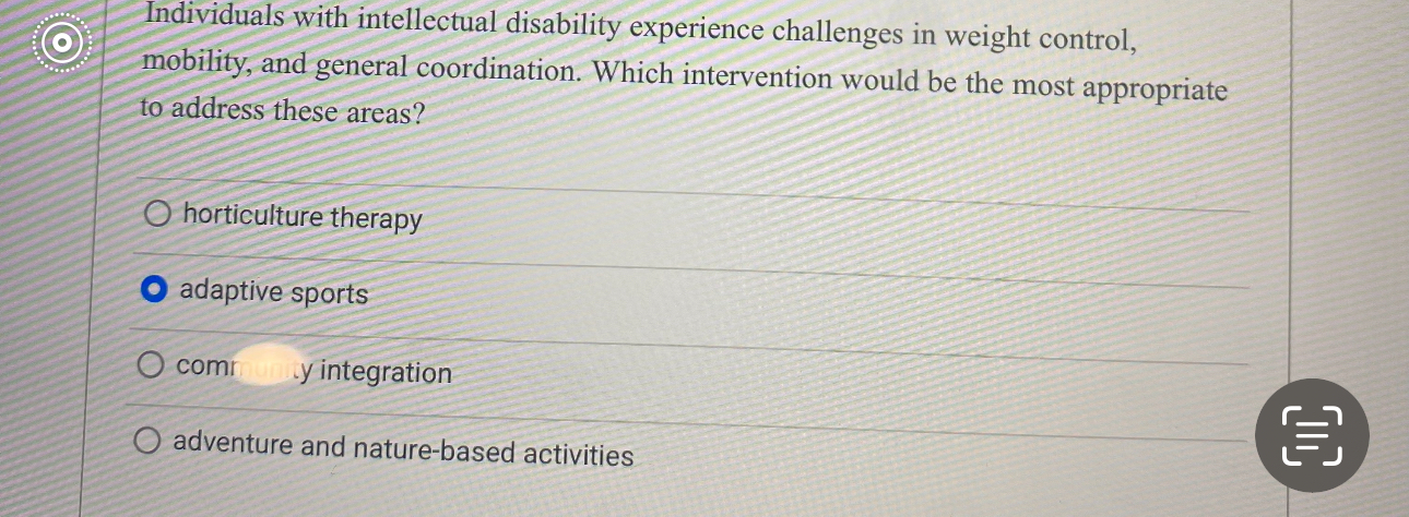 Solved Individuals with intellectual disability experience | Chegg.com