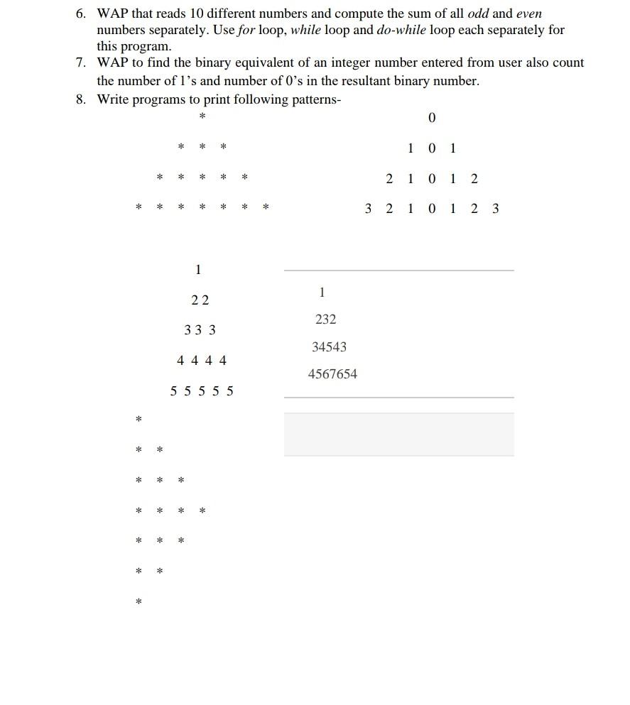 Solved 6. WAP that reads 10 different numbers and compute | Chegg.com