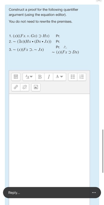 Solved Construct a proof for the following quantifier | Chegg.com