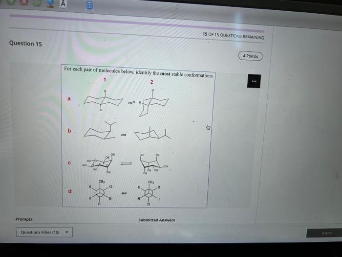 Solved For each pair of molecules below, identify the most | Chegg.com