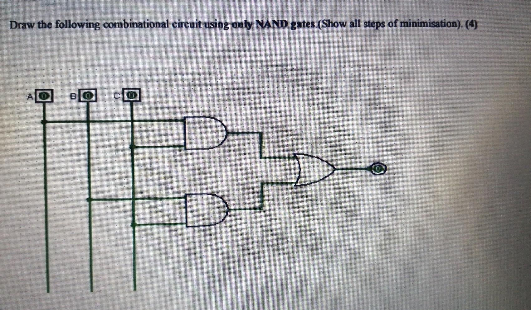 Solved Draw the following combinational circuit using only | Chegg.com