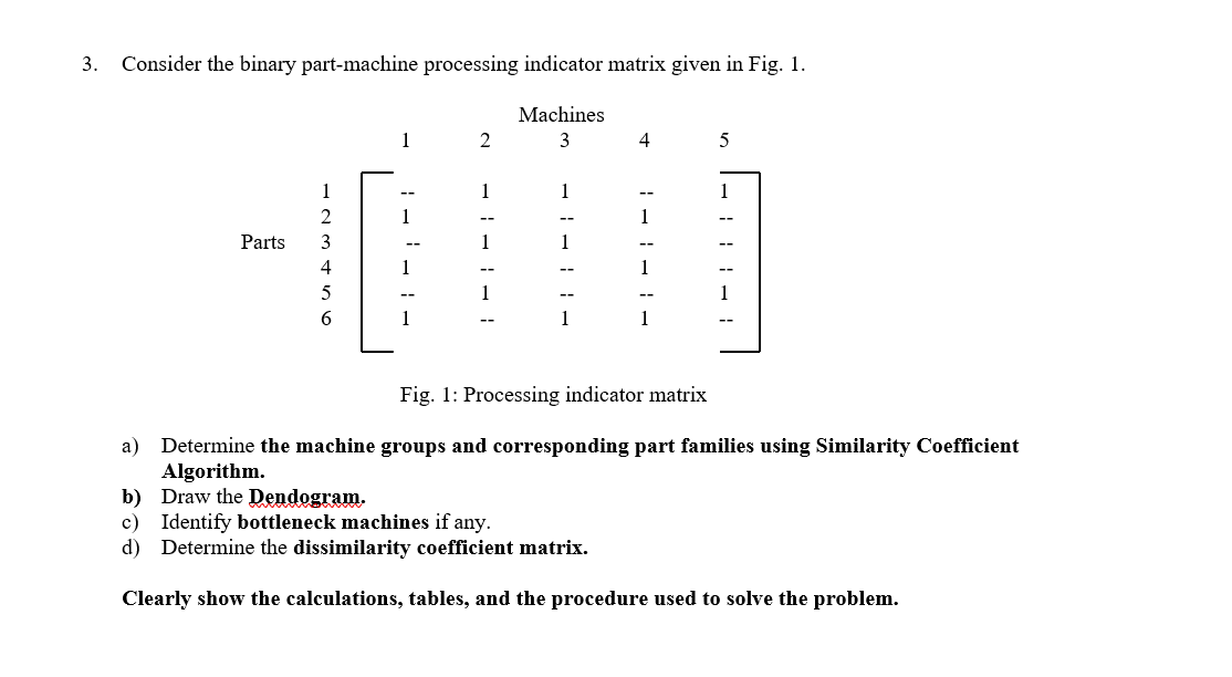 Solved Consider The Binary Part Machine Processing Indicator