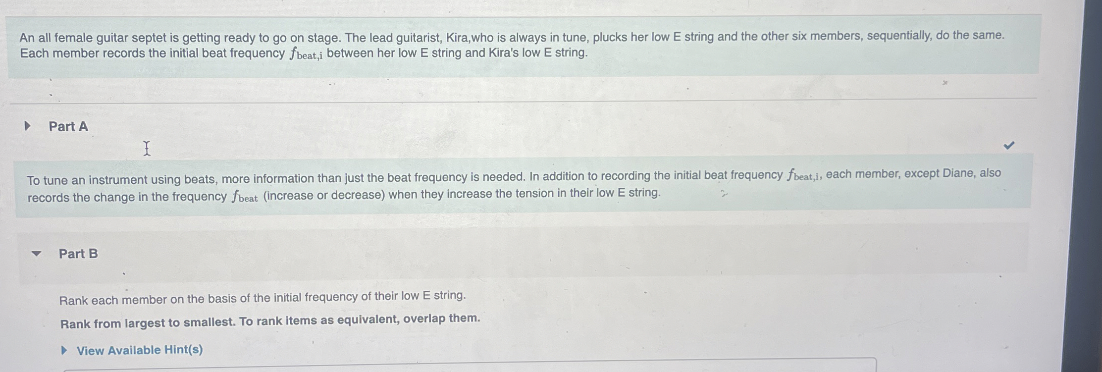 Solved An all female guitar septet is getting ready to go on | Chegg.com