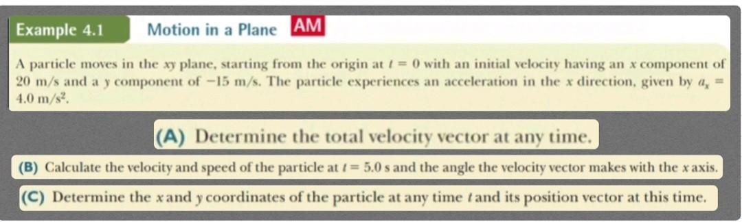 Solved A particle moves in the xy plane, starting from the | Chegg.com