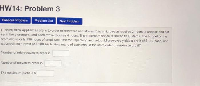 Solved HW14: Problem 3 Previous Problem Problem List Next | Chegg.com
