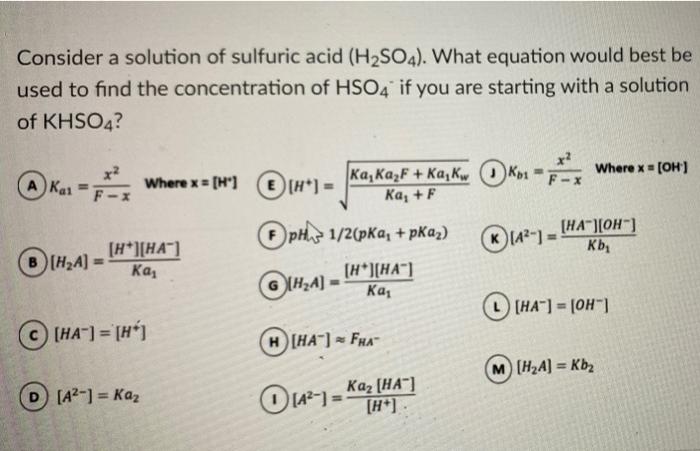 Solved a Consider a solution of sulfuric acid (H2SO4). What | Chegg.com