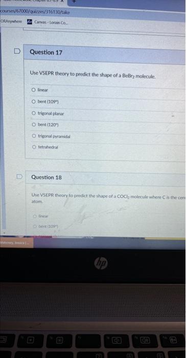 Solved Use VSEPR theory to predict the shape of a BeBrz | Chegg.com