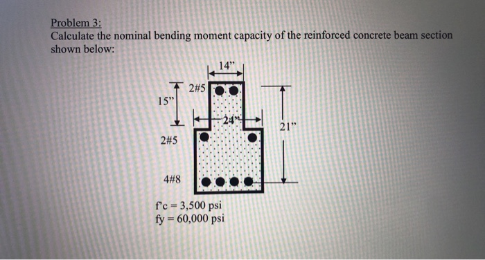 Solved Problem 3: Calculate the nominal bending moment | Chegg.com
