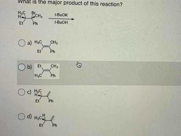 Solved What is the major product of this reaction? H2C BICH₃ | Chegg.com