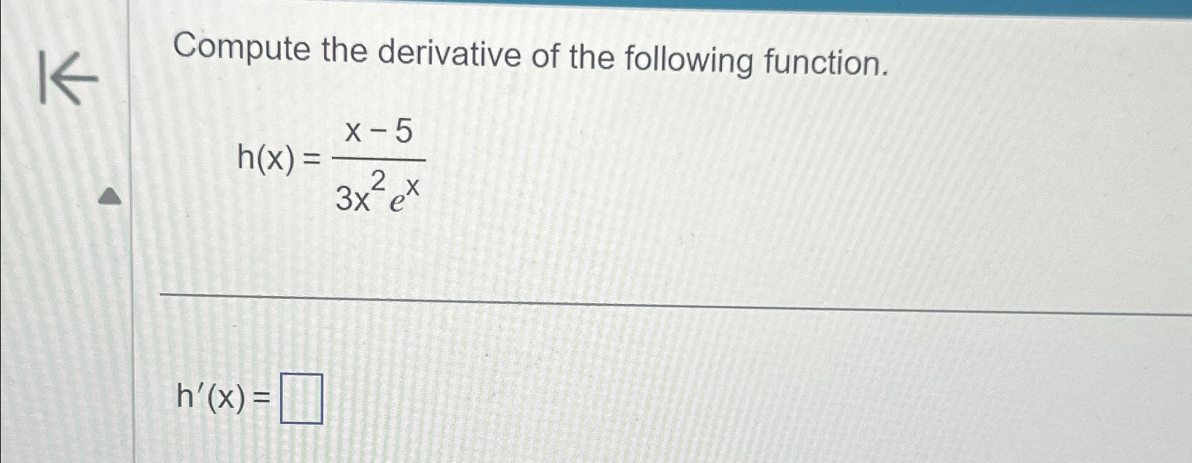 Solved Compute the derivative of the following | Chegg.com