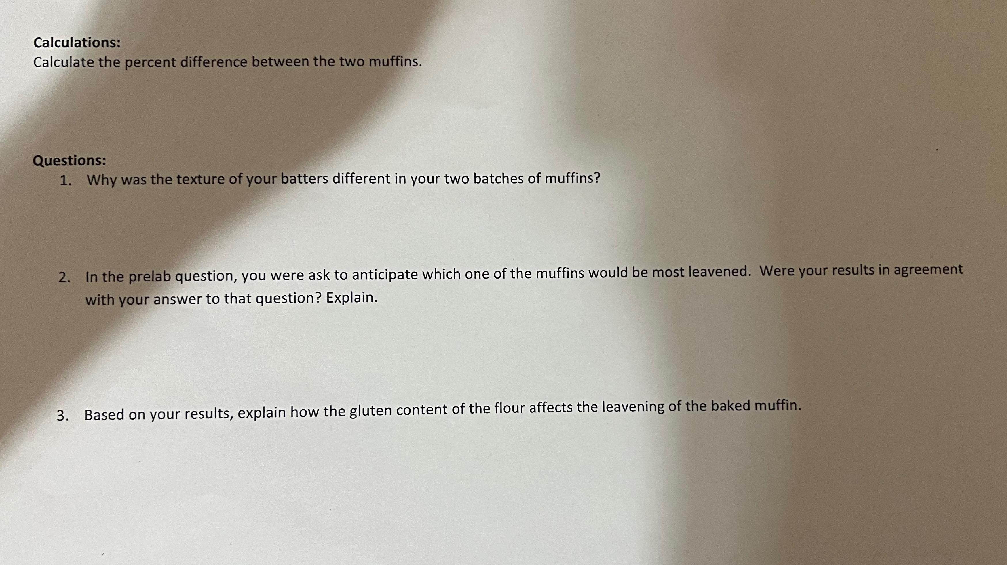 Solved Calculations:Calculate the percent difference between | Chegg.com