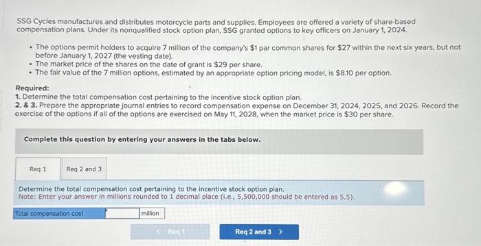 Solved SSG Cycles manufactures and distributes motorcycle | Chegg.com