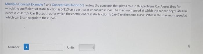 Solved Multiple-Concept Example 7 and Concept Simulation 5.2 | Chegg.com