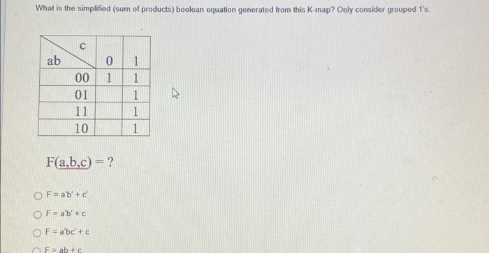 Solved What is the simplified (sum of products) boolean | Chegg.com