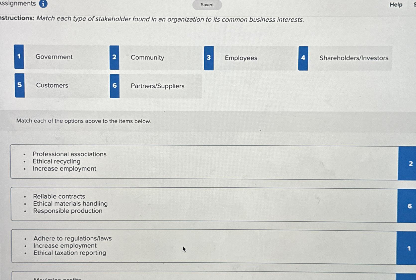 Solved issignments iSavedHelpstructions: Match each type of | Chegg.com