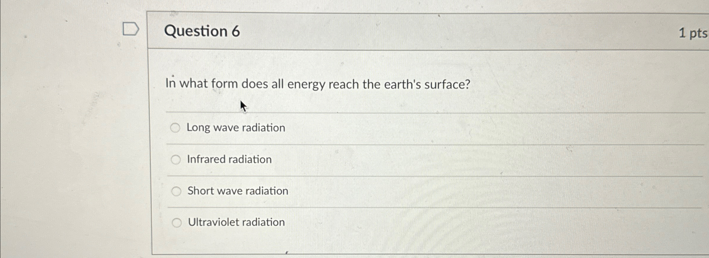 Solved Question 61 ﻿ptsIn what form does all energy reach | Chegg.com