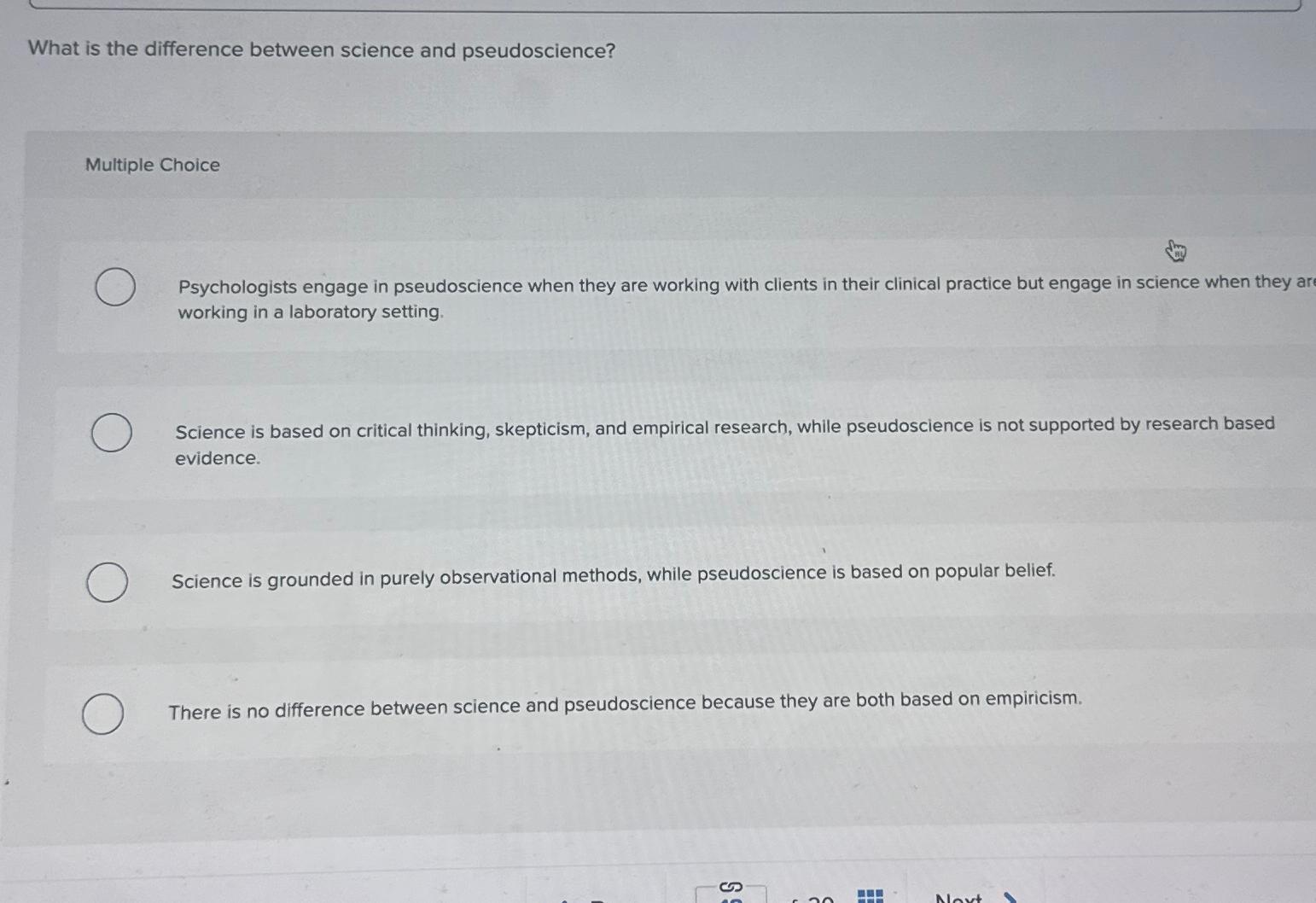 Solved What is the difference between science and | Chegg.com