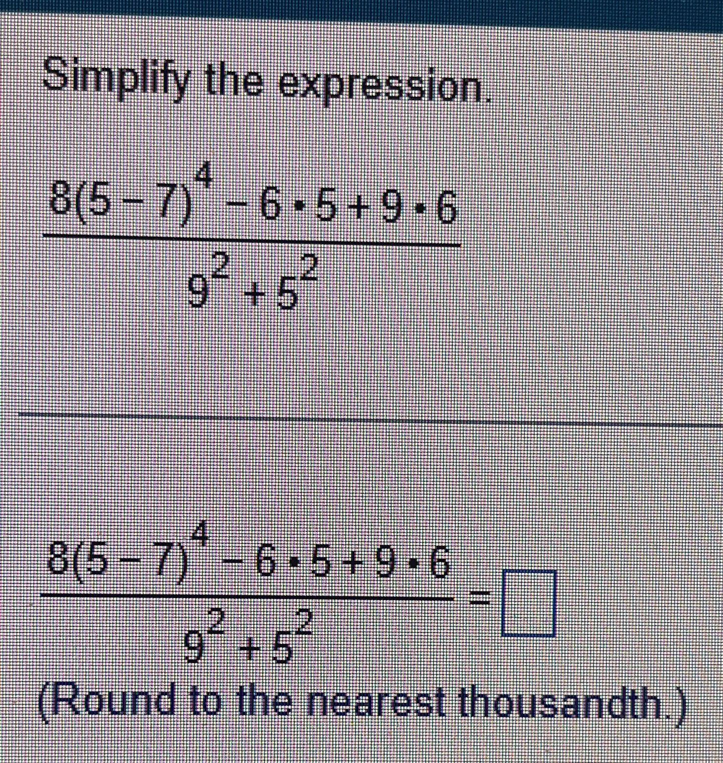 Solved Simplify the | Chegg.com