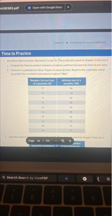 Solved Question 1 1 pts In Salkind & Frey (2020), Chapter 5, | Chegg.com