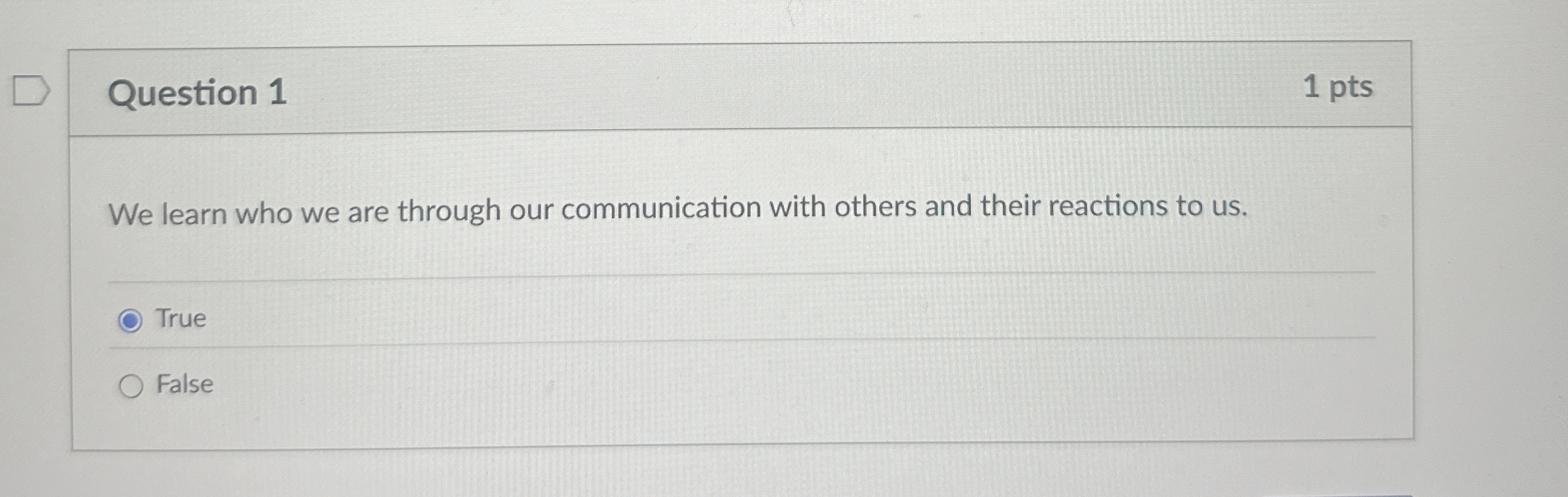 Solved Question 11 ﻿ptsWe learn who we are through our | Chegg.com