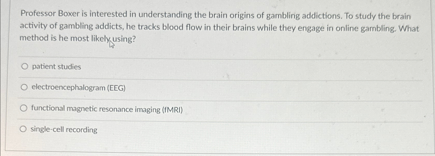 Solved Professor Boxer is interested in understanding the | Chegg.com