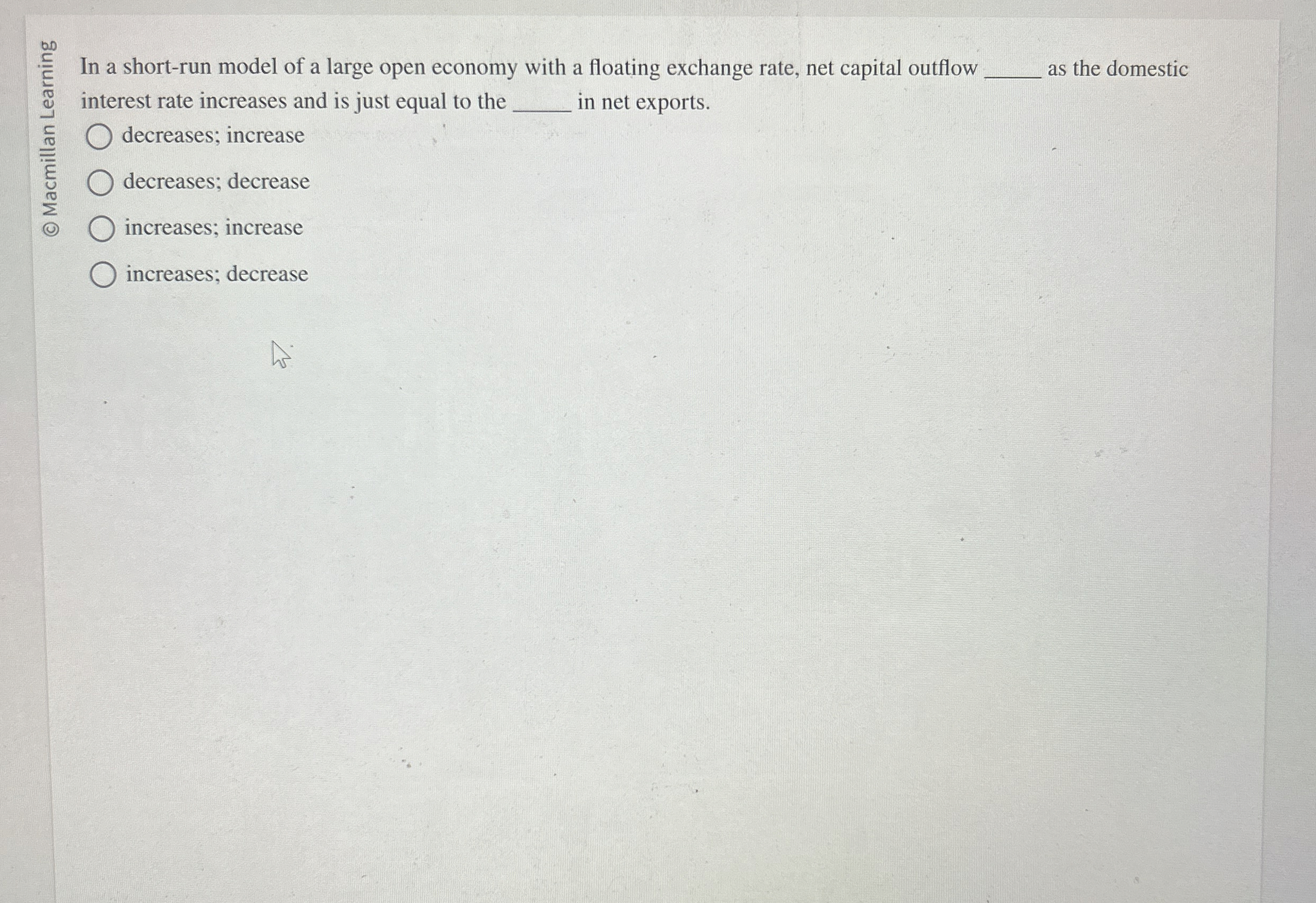 Solved In a short-run model of a large open economy with a | Chegg.com