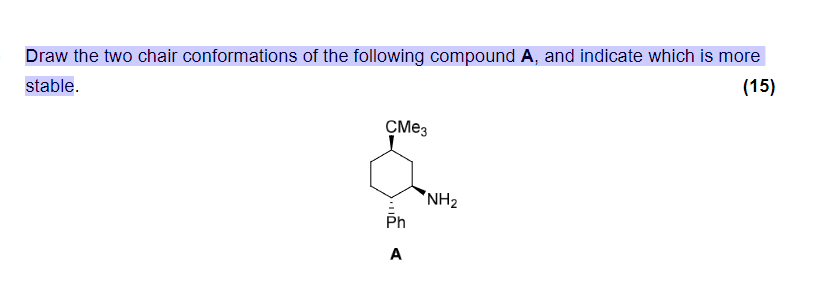 Solved Draw the two chair conformations of the following | Chegg.com