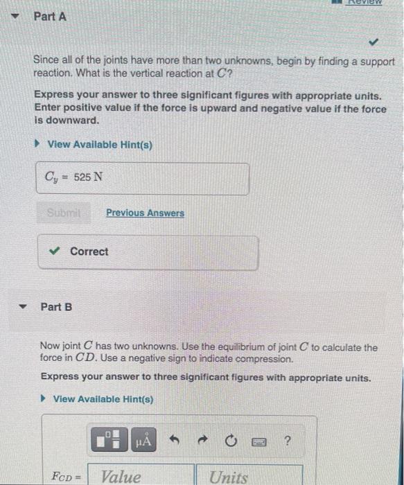 Solved Learning Goal: To use the method of joints to solve | Chegg.com
