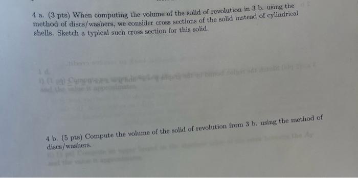 Solved 3a. (2 pts) Sketch the region bound by the graphs | Chegg.com