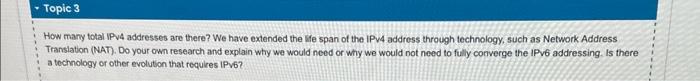 Solved How Many Total Ipv4 Addresses Are There We Have