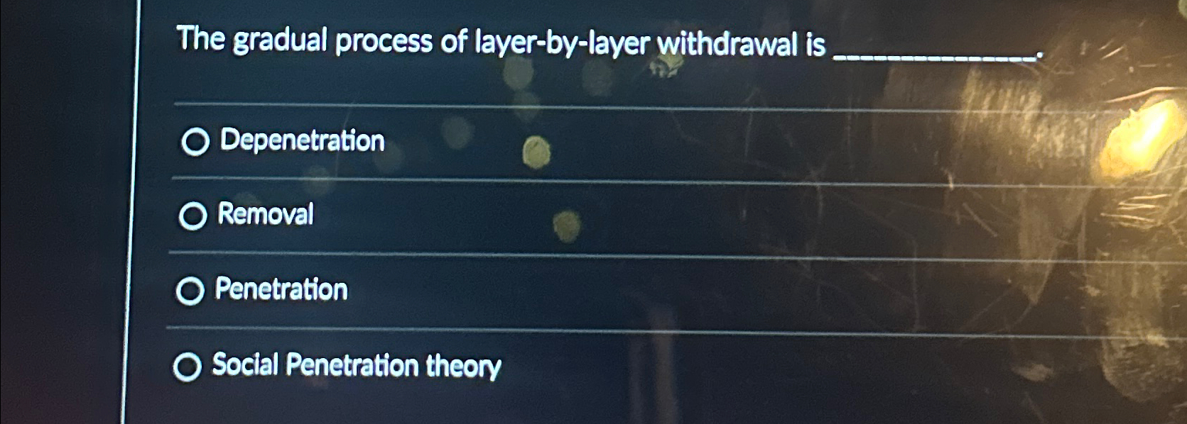 Solved The gradual process of layer-by-layer withdrawal | Chegg.com