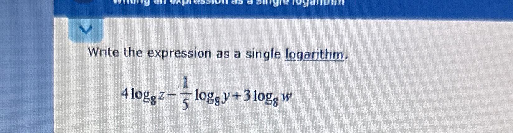 Solved Write the expression as a single | Chegg.com