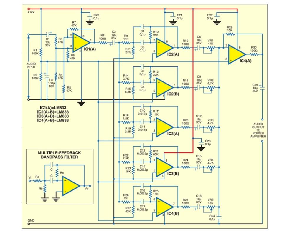 Solved The graphic equalizer shown below contains 5 | Chegg.com