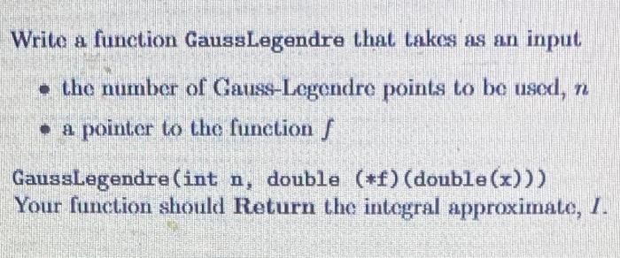 Gauss Quadrature In addition to the methods we | Chegg.com