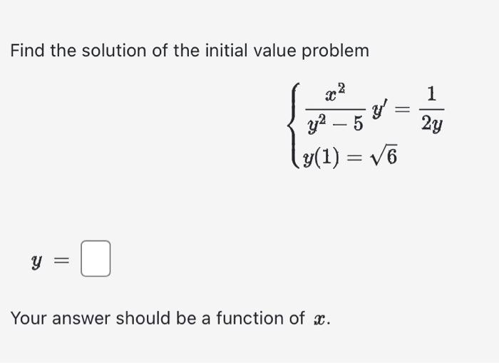 Solved Find the solution of the initial value problem | Chegg.com