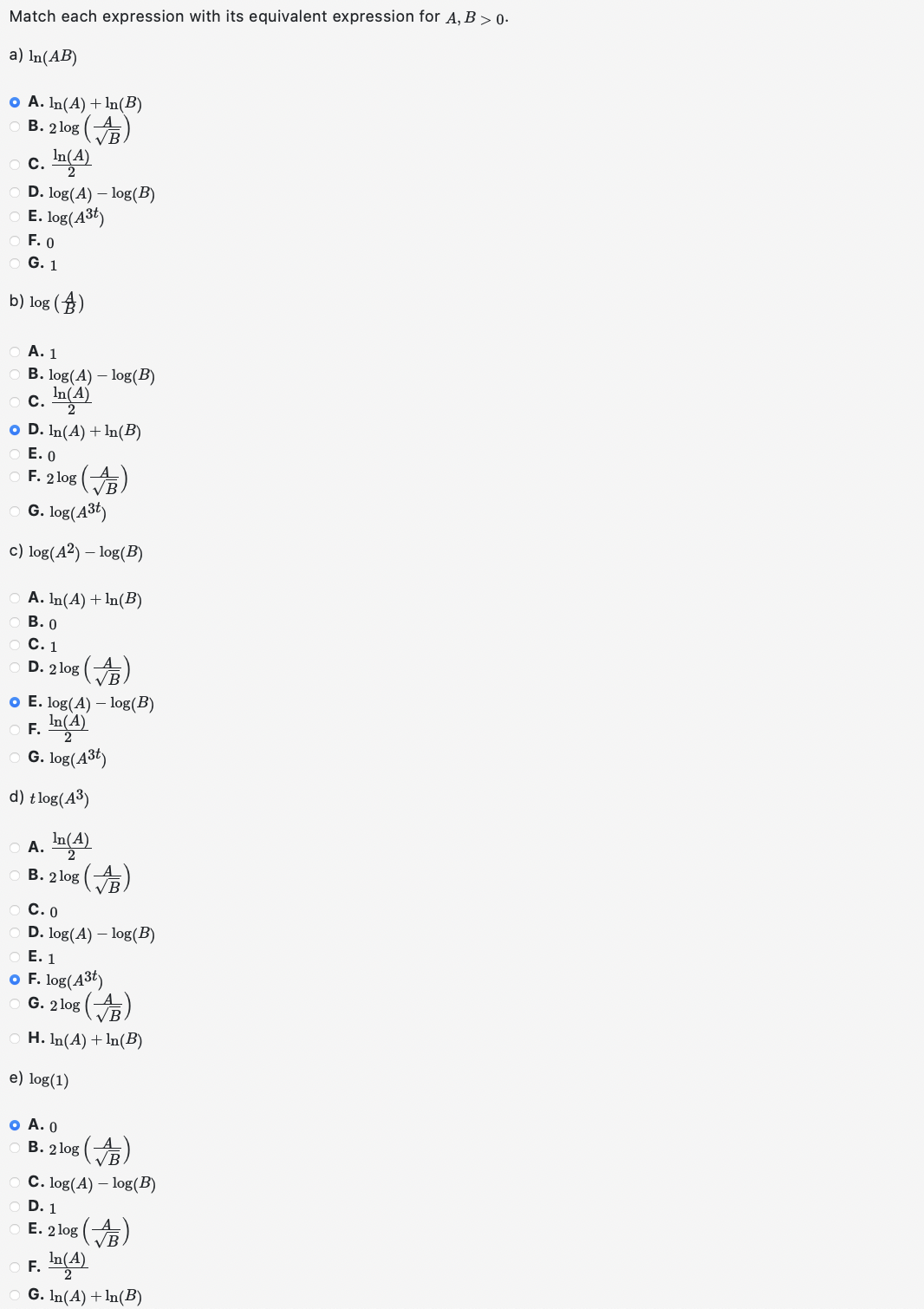 Solved Match each expression with its equivalent expression | Chegg.com
