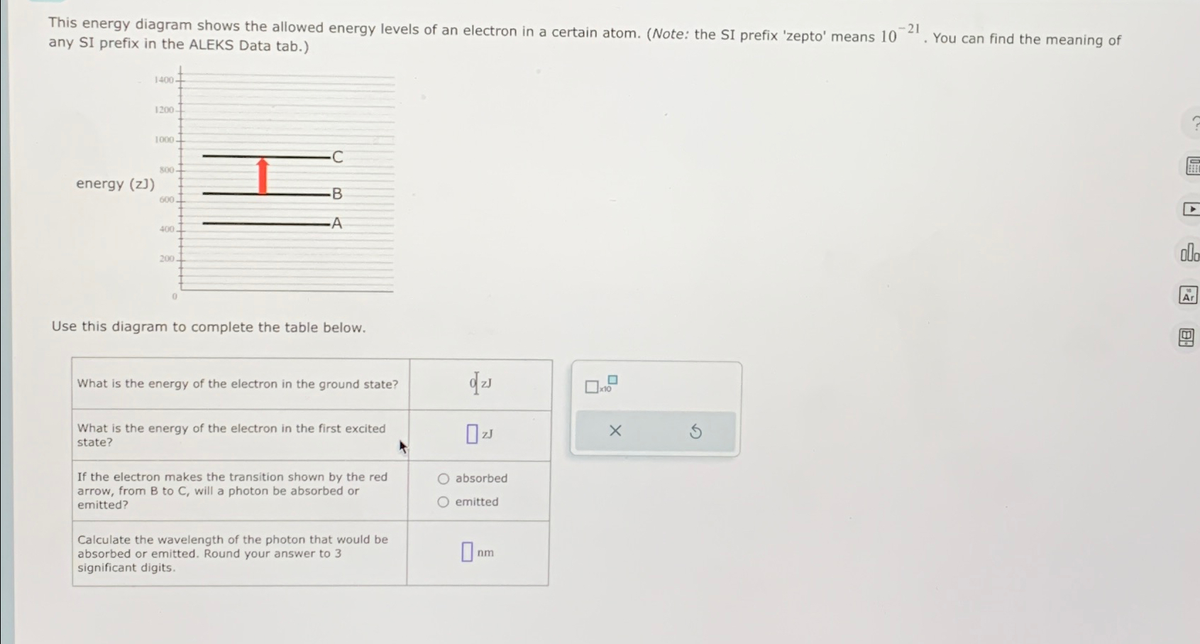 Solved This energy diagram shows the allowed energy levels | Chegg.com