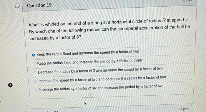 Solved A ball is whirled on the end of a string in a | Chegg.com