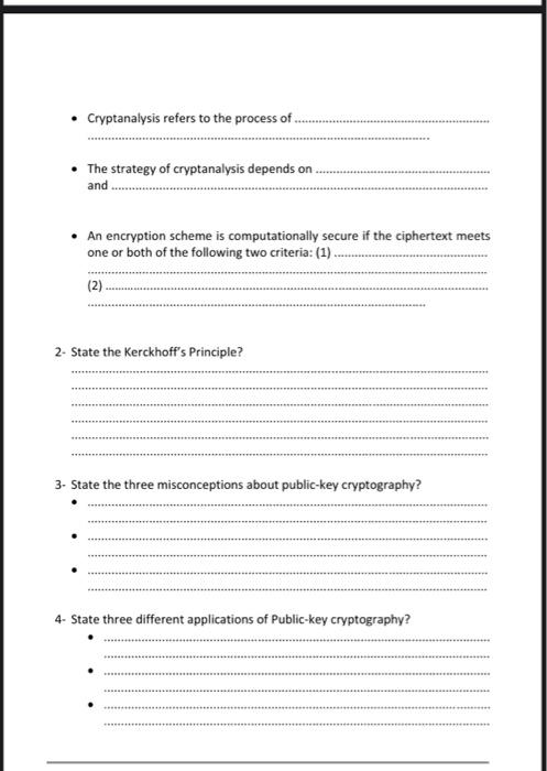 Solved - Cryptanalysis refers to the process of - The | Chegg.com