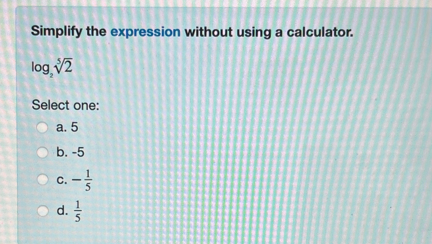 Solved Simplify the expression without using a | Chegg.com