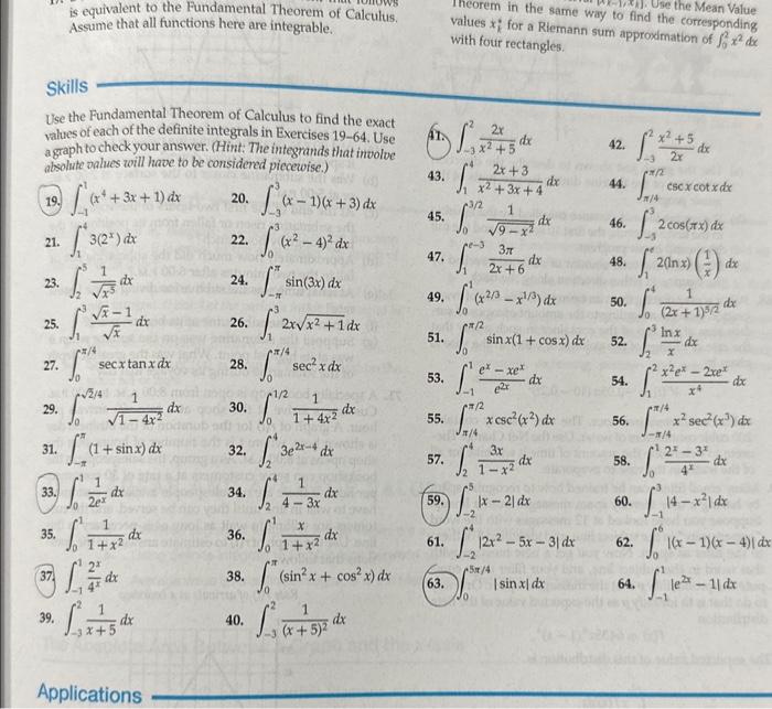 Solved is equivalent to the Fundamental Theorem of Calculus. | Chegg.com