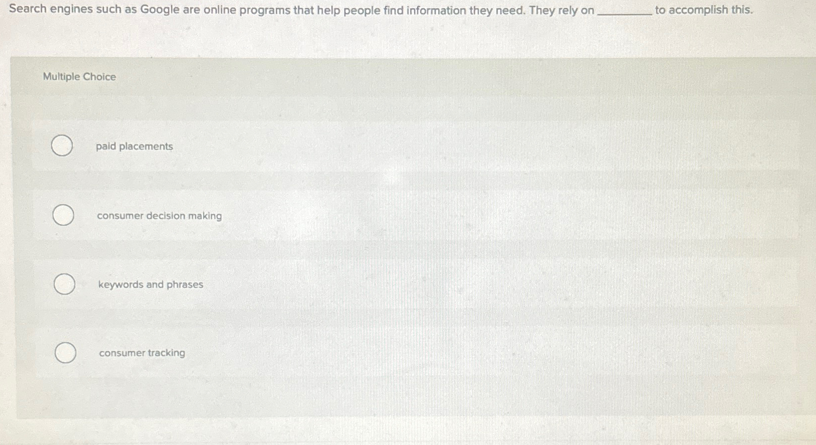 Solved Search engines such as Google are online programs | Chegg.com