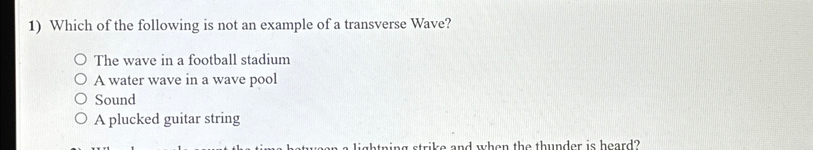 Solved Which of the following is not an example of a | Chegg.com