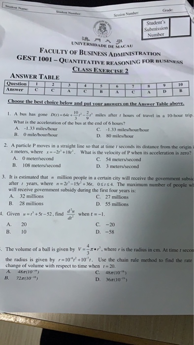 Solved Seadcnr Name Grade: Sade Nber Sesion Number Student's | Chegg.com