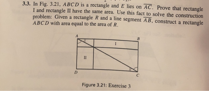 Solved 3.3. In Fig. 3.21, ABCD is a rectangle and E lies on | Chegg.com