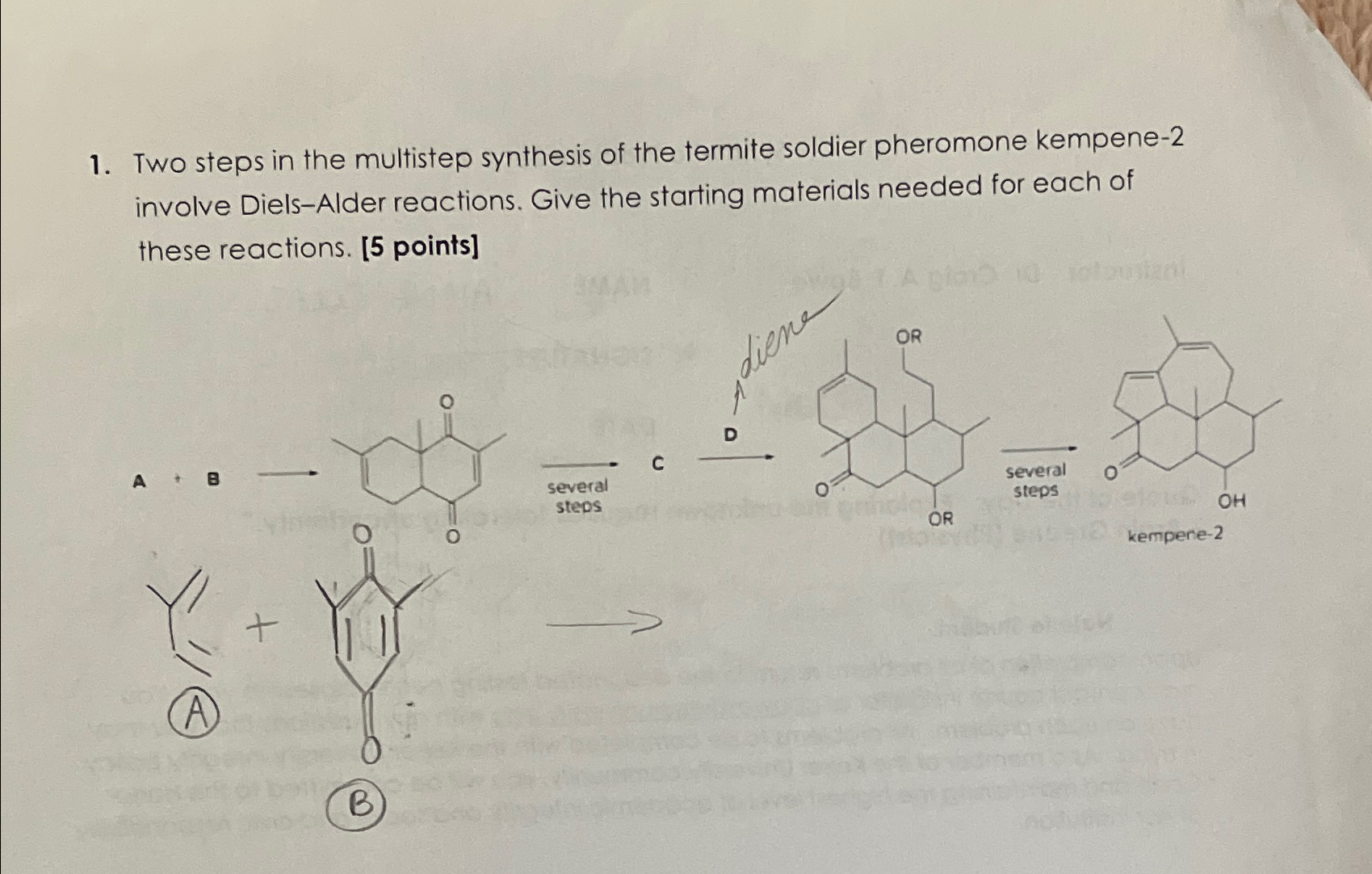 Solved Two steps in the multistep synthesis of the termite | Chegg.com