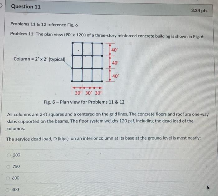Solved Question 11 3.34 pts Problems 11 & 12 reference Fig. | Chegg.com