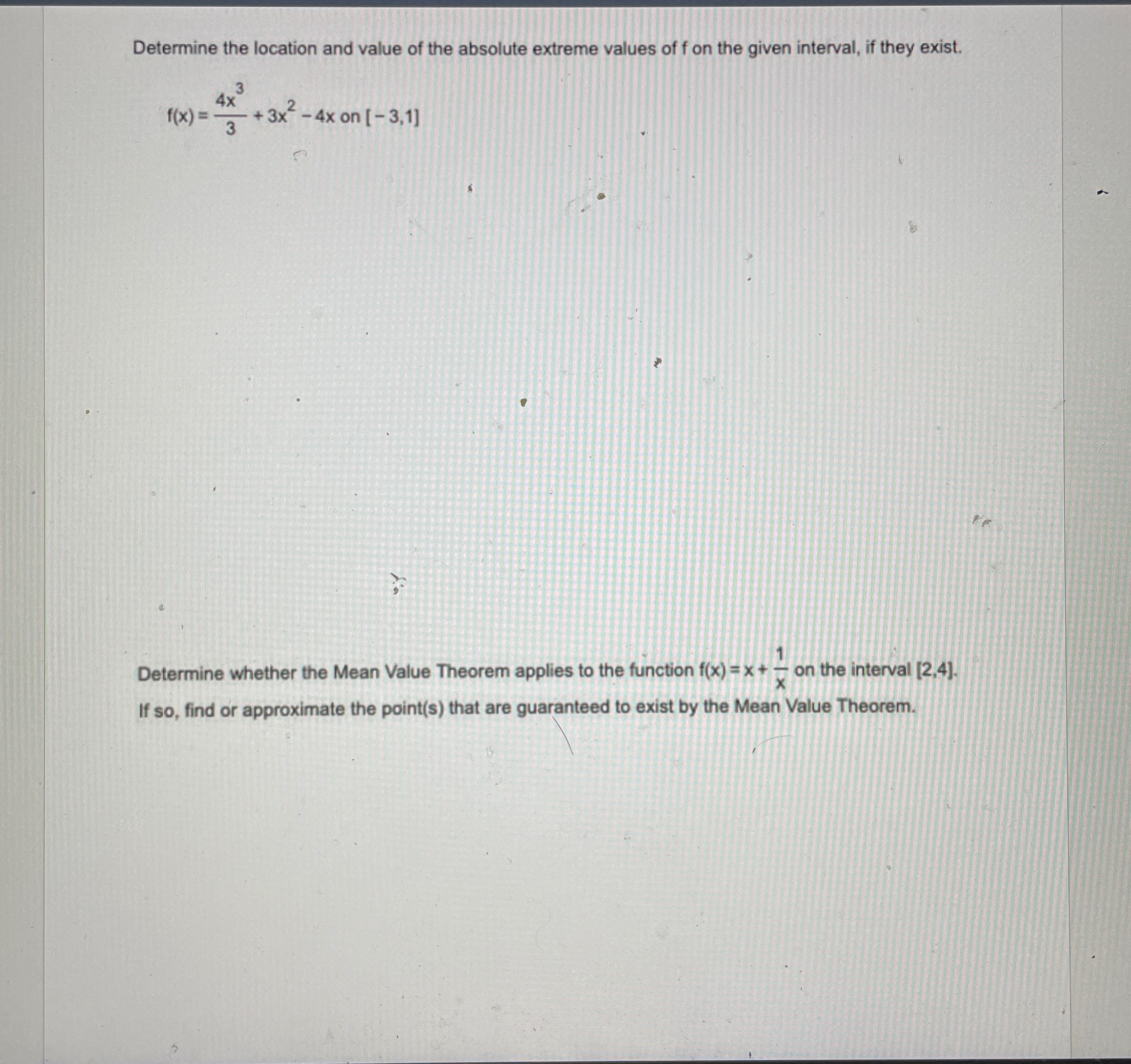 Solved 1.Determine the location and value of the absolute | Chegg.com