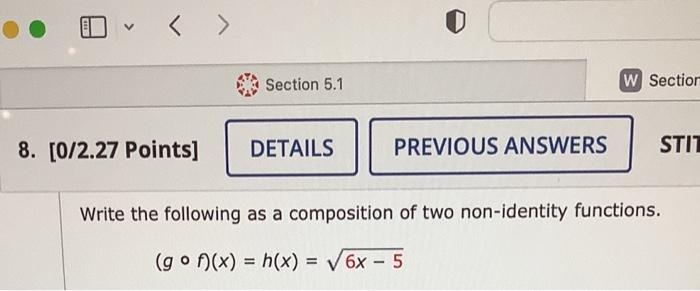 Solved Write the following as a composition of two | Chegg.com
