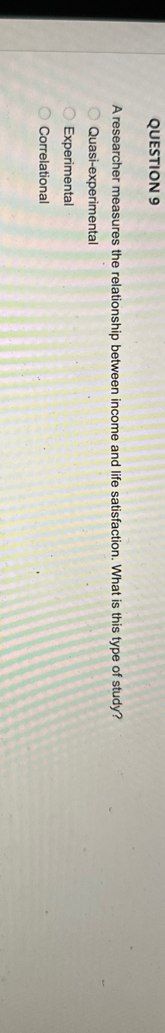 Solved QUESTION 9A researcher measures the relationship | Chegg.com